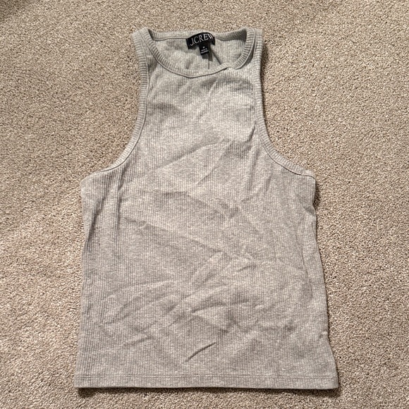 J. Crew | Tops | J Crew Light Gray Ribbed Tank Top | Poshmark